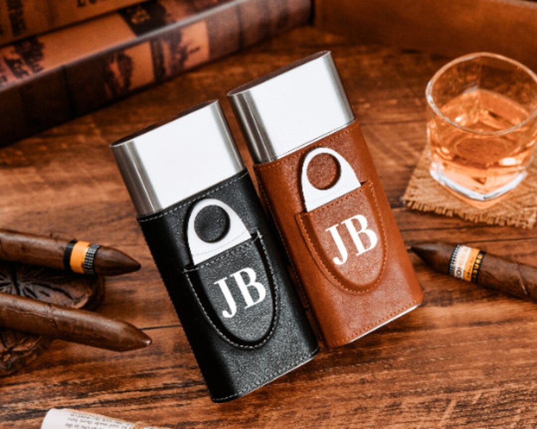 Personalized Leather Cigar Stand Cigar Travel Box Humidor - Etsy