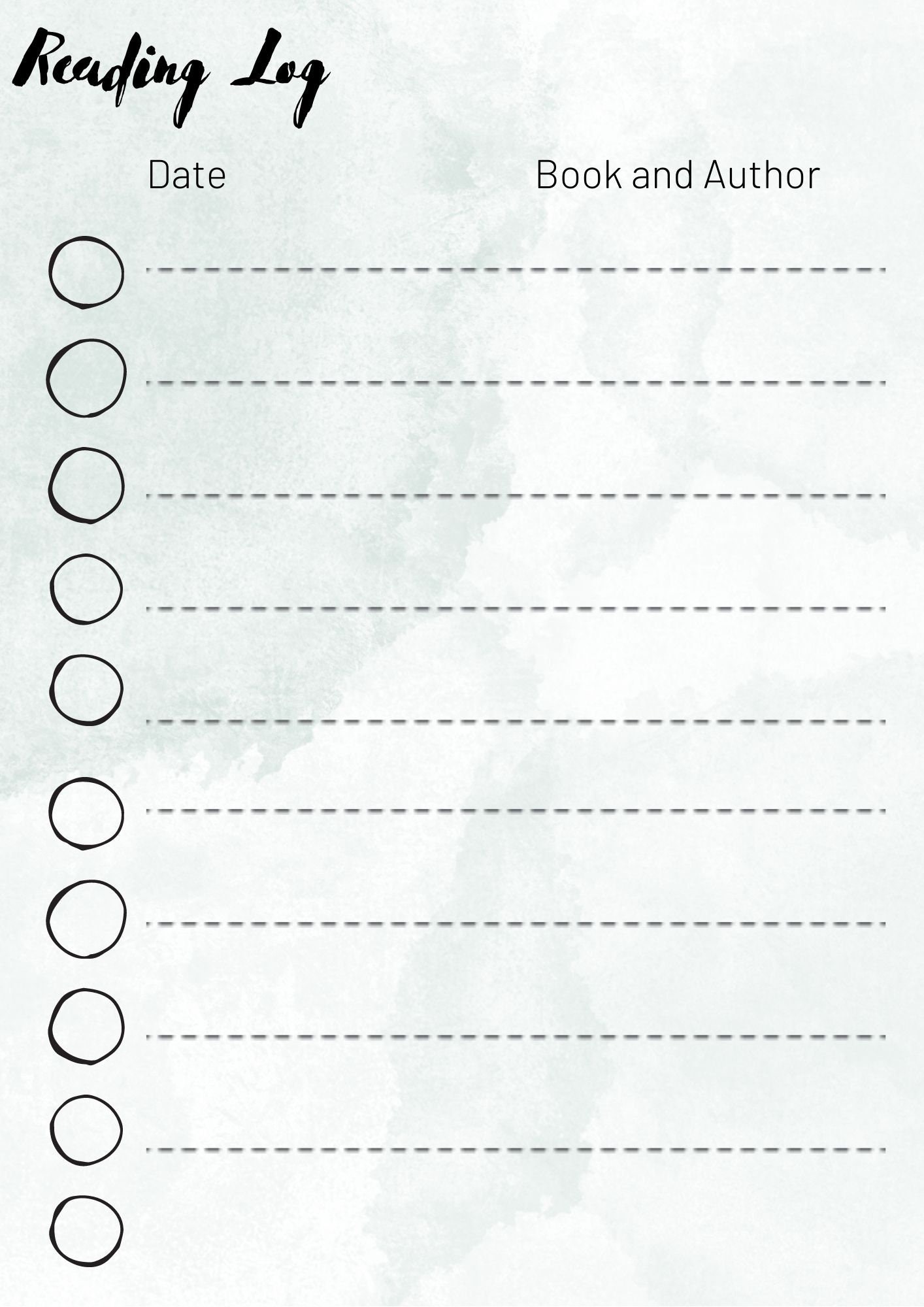 Book Reading Tracking Chart Dijital Printable and Goodnotes - Etsy