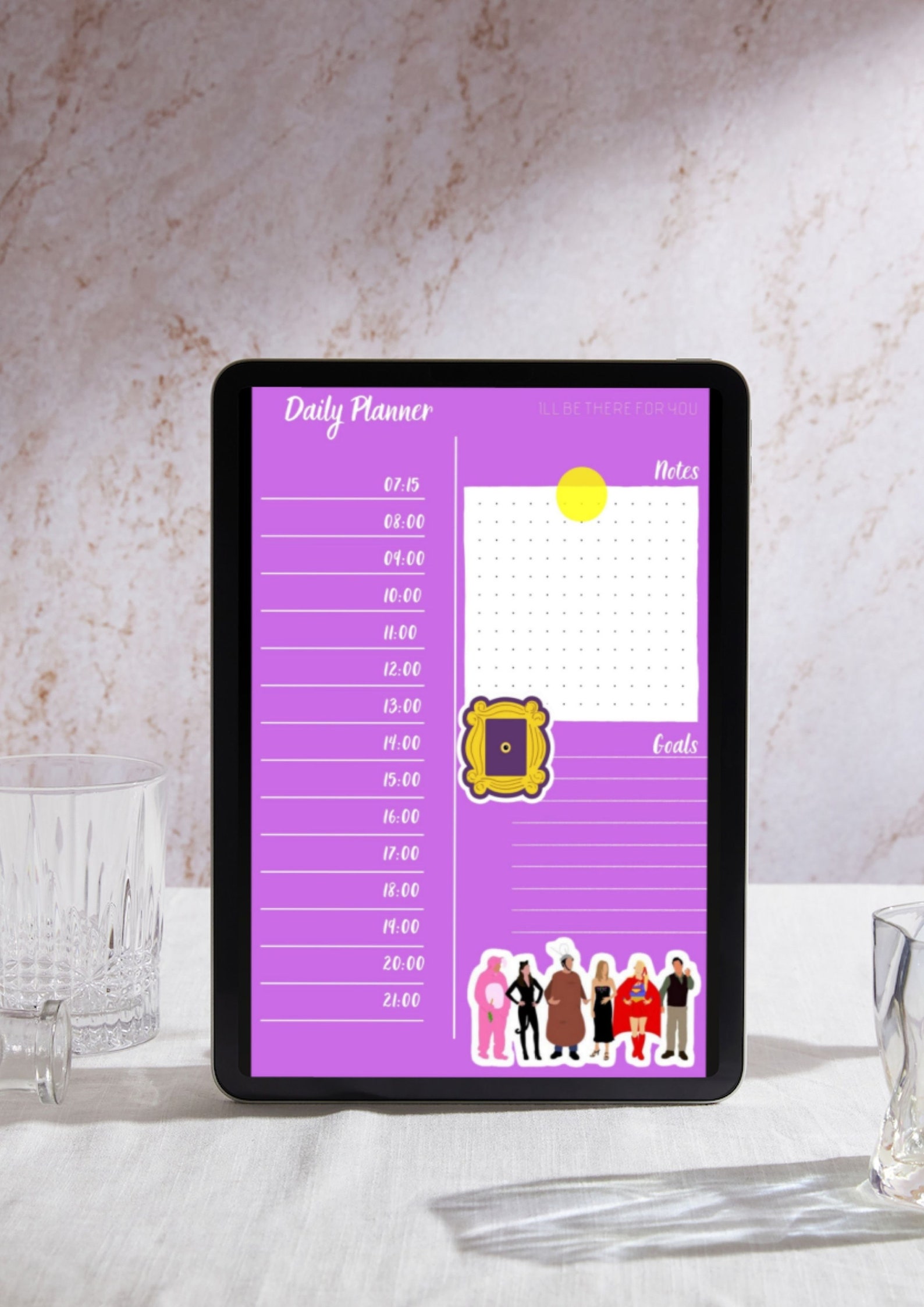 Dijital Planner Set friends monthly-weekly-daily - Etsy