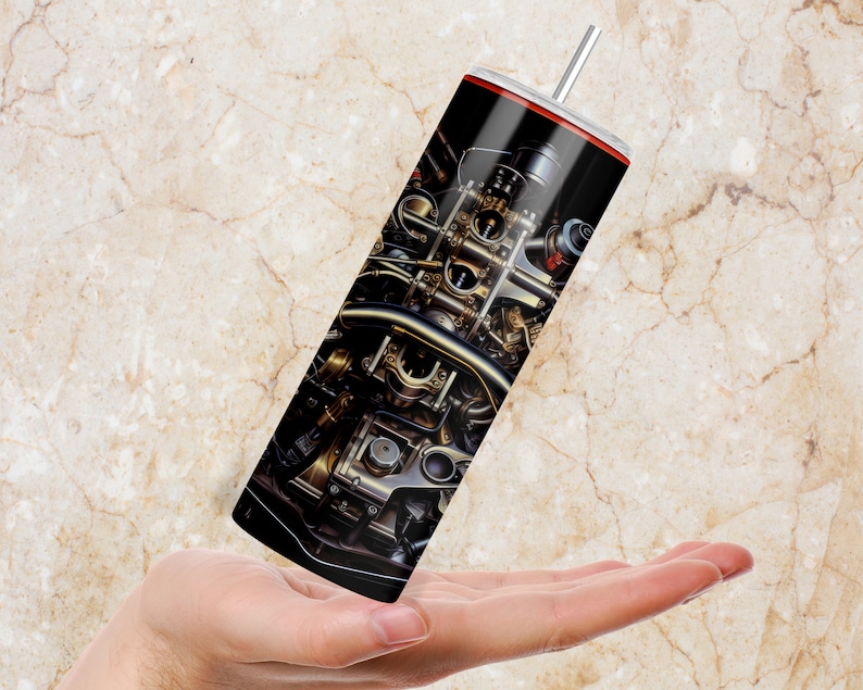 Ferrari Car Engine Top View 20oz Skinny Tumbler Sublimation Design ...
