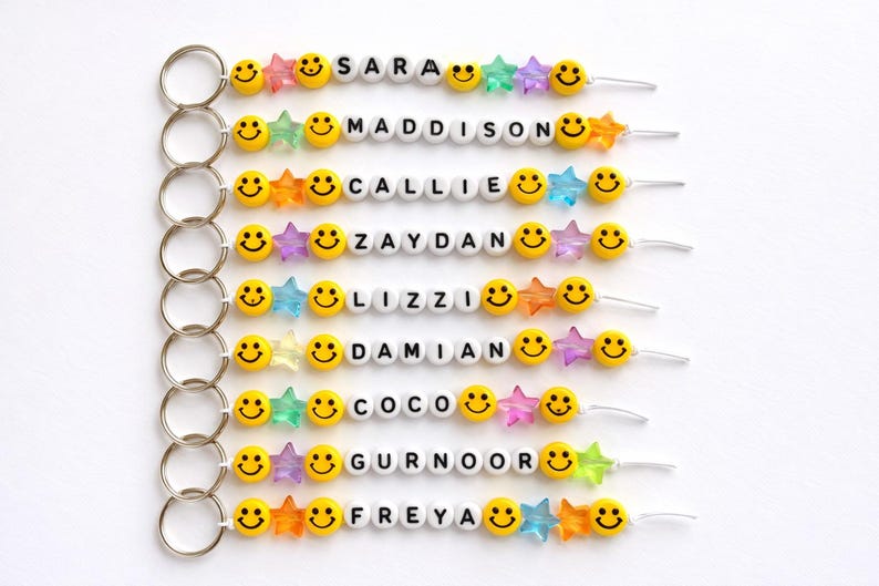 Personalised Name Keychain | Gifts for Pupils| Bag Tag | End of Year ...