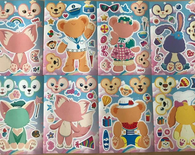 Cute Kawaii Duffy & Friends Sticker | Make Your Own Face - Etsy