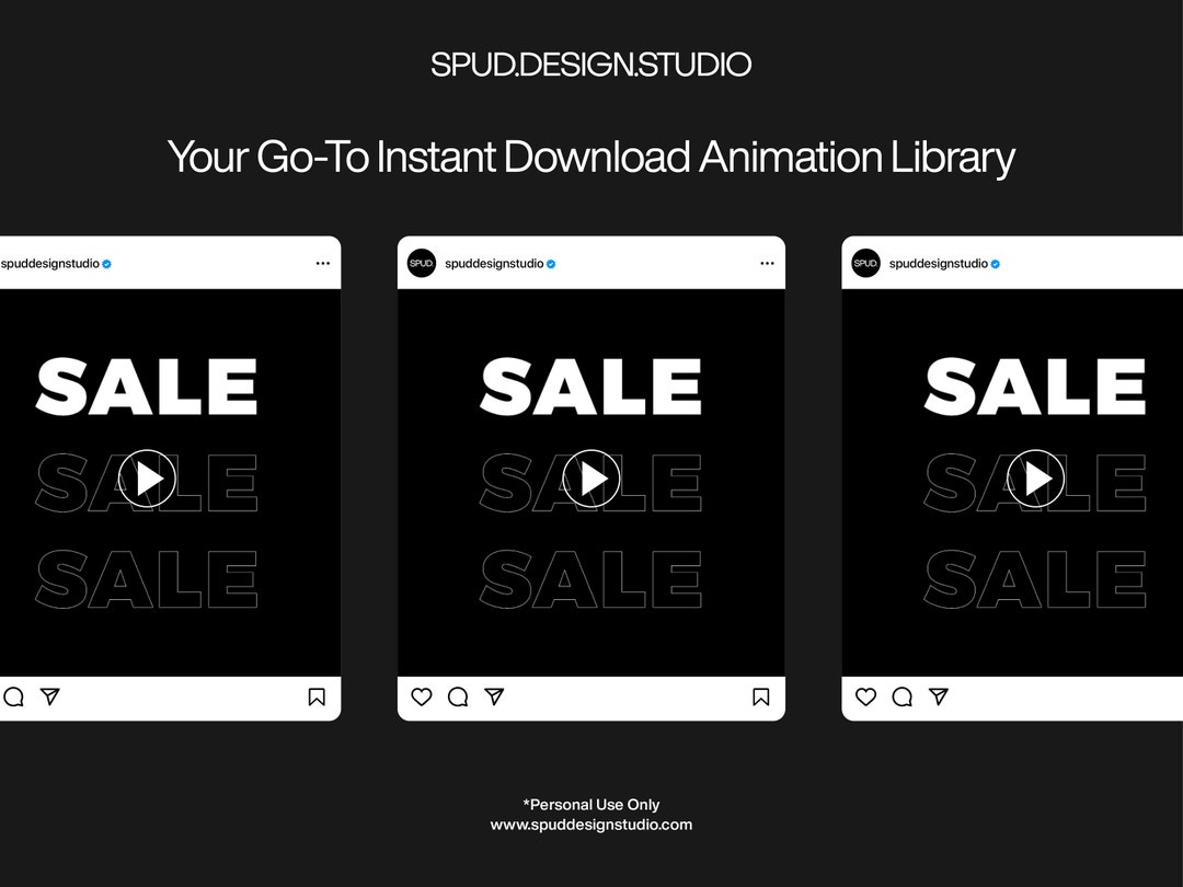 Sale Animation, Instant Download, Pre-made Animations, Social Media ...