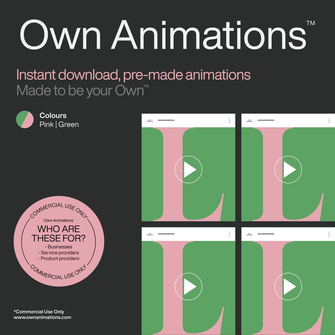 LOVE Animation (*commercial Use), Instant Download, Pre-made Animations ...