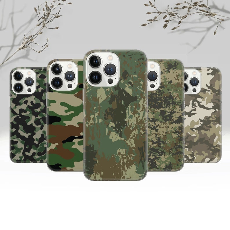 Military Camo Phone Case Camouflage War Cover for iPhone 14 13 12 Pro ...