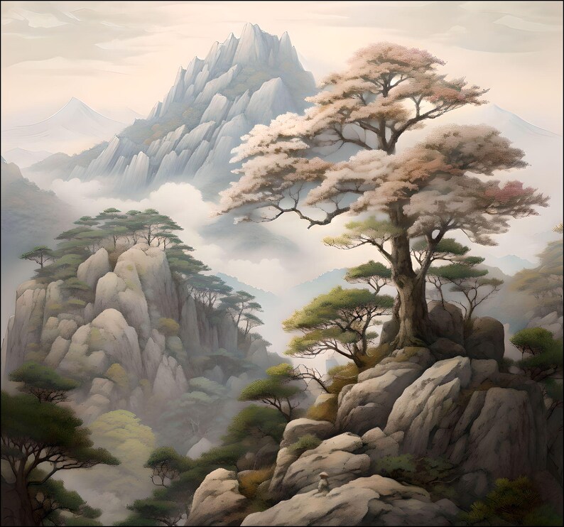 Korean Folklore Mountain Landscape 20 Oz 30 Oz Skinny Tumbler ...