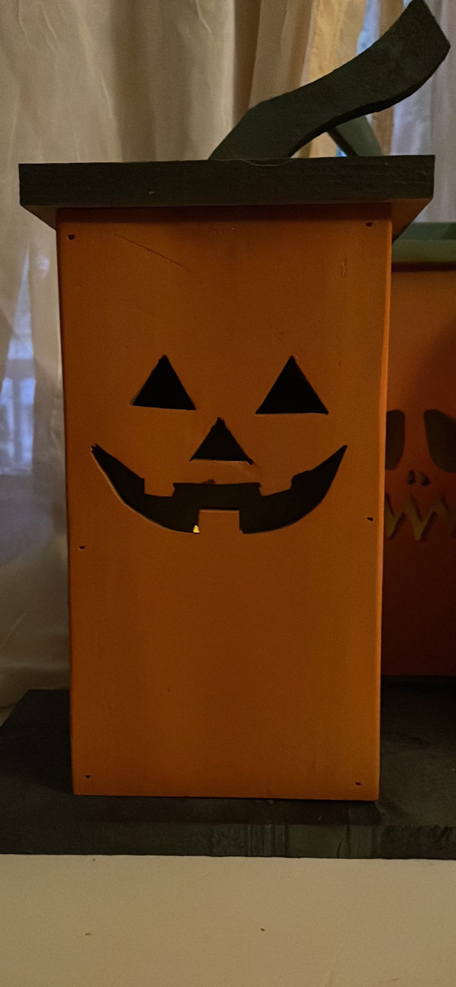 Handmade Cedar Wooden Jack-o'-lanterns | Light up Jack O Lanterns ...