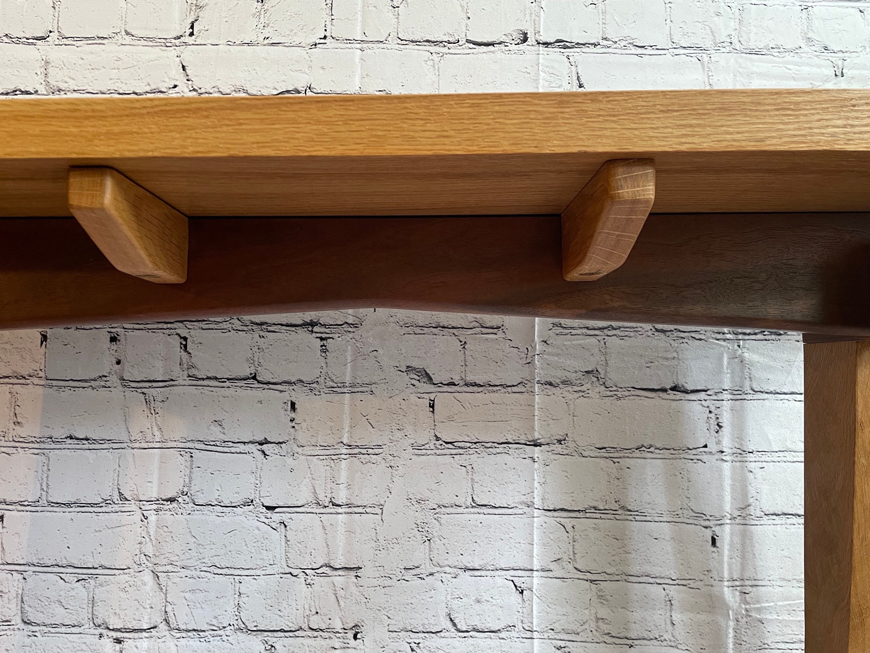Walnut and Oak Midcentury Modern Hall Table Handmade Solid Hardwood ...