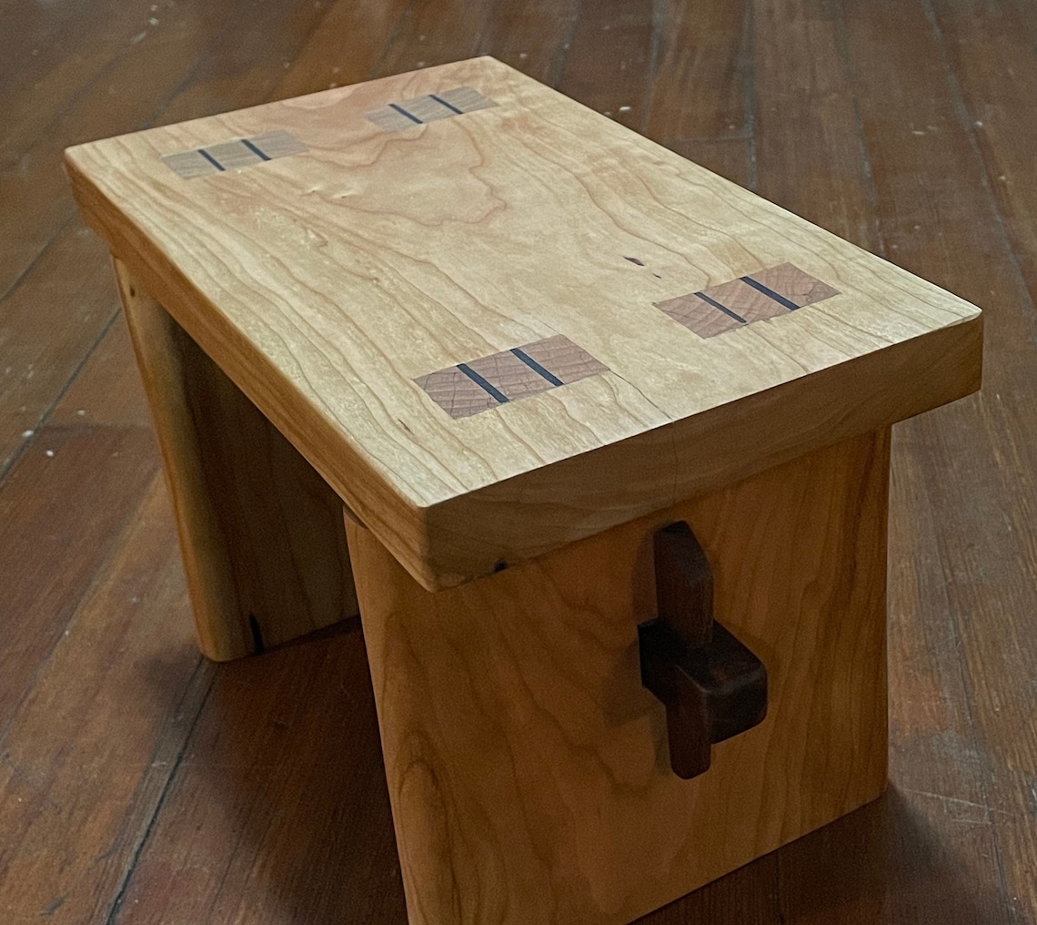 Japanese Inspired Step Stool, Handmade Custom Step Stool, Kitchen Stool ...