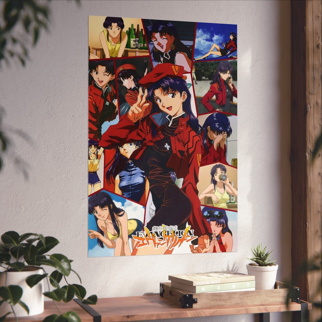 Misato Katsuragi neon Genesis Evangelion Poster - Etsy Australia