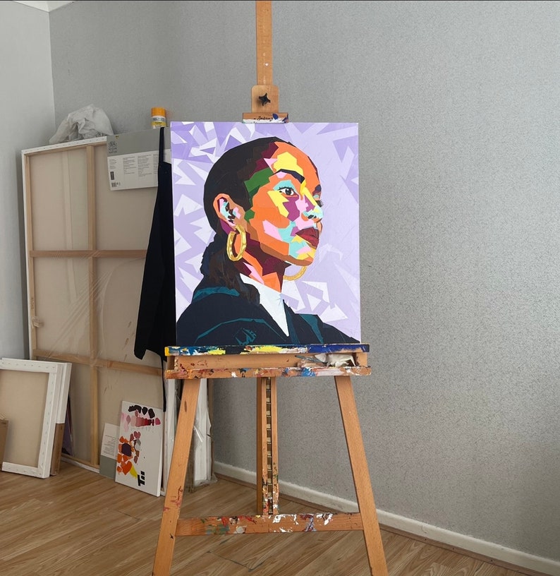 Sade Original Acrylic Painting for Living Room Sade Art Decor - Etsy