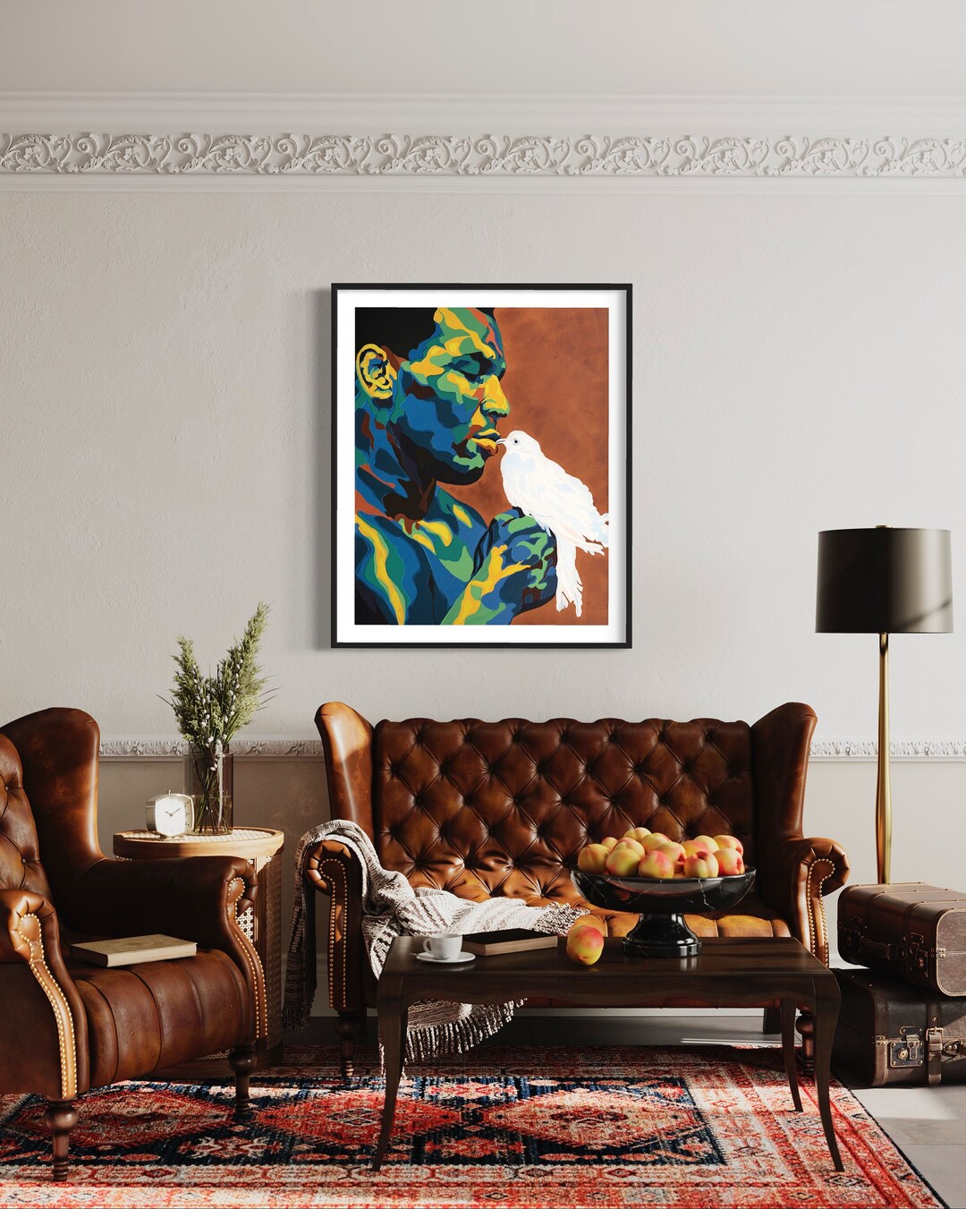 Mike Tyson With Pigeon Wall Art Print for Living Room and Offices Entryway Wall Decor ...