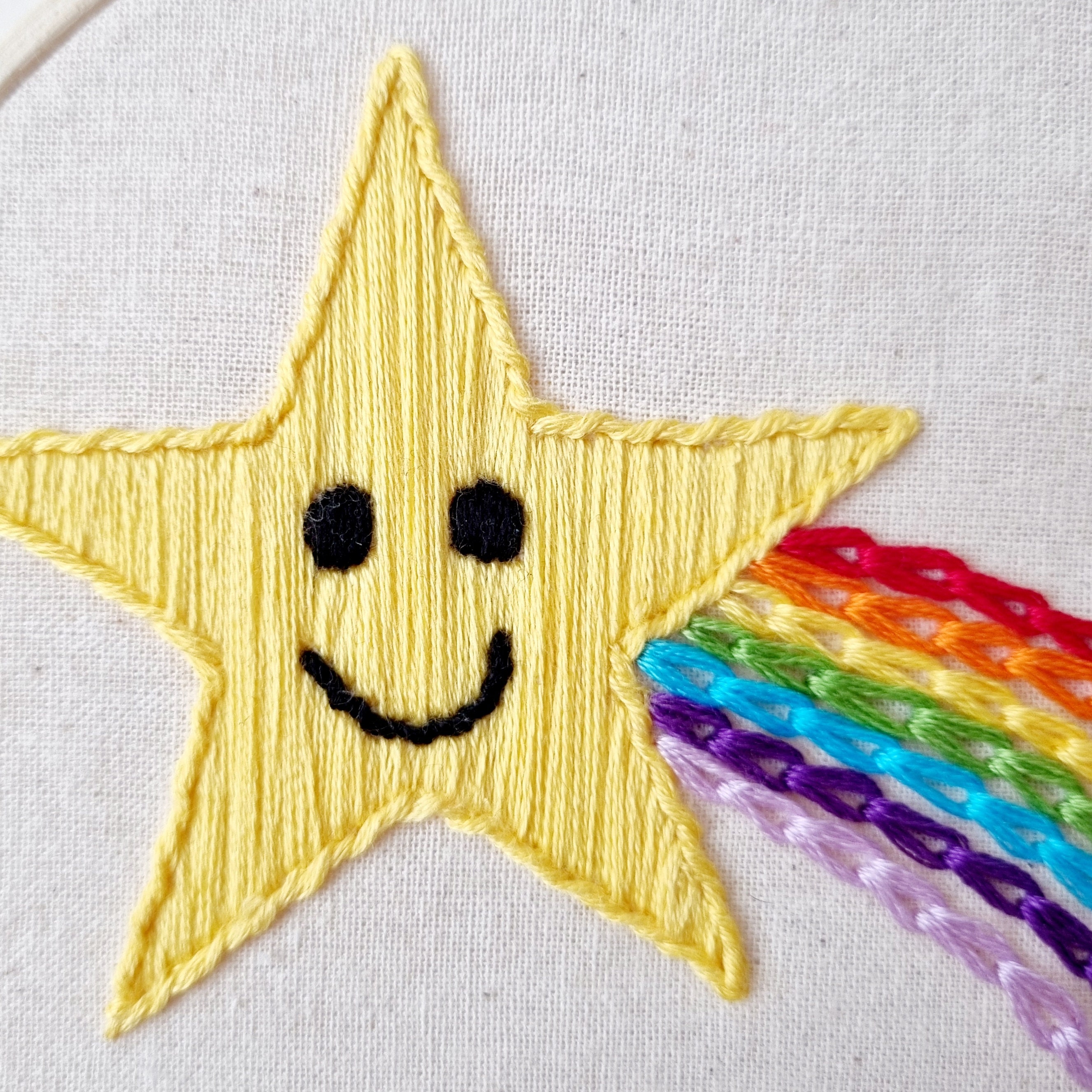 Shooting Star Embroidery PDF Pattern, Beginner Embroidery Pattern, Hand ...