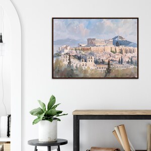Athens Greece Acropolis Parthenon Painting Europe Travel Fine Art Print ...