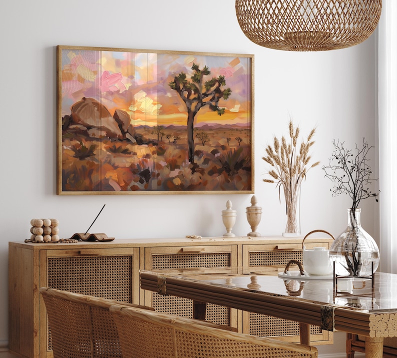 Joshua Tree National Park Oil Painting California Desert Landscape ...
