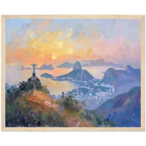 Rio De Janeiro Art Print, South America City Skyline - Brasil Art Print ...