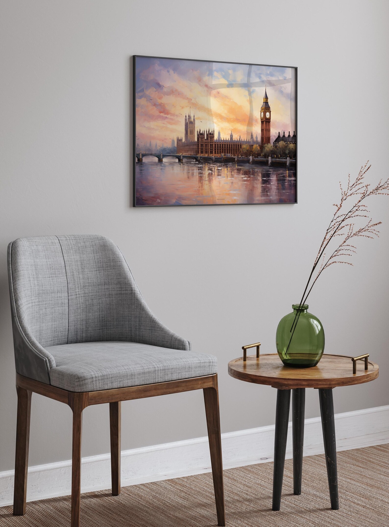London Big Ben Painting UK Travel Art Print England Painting, London ...