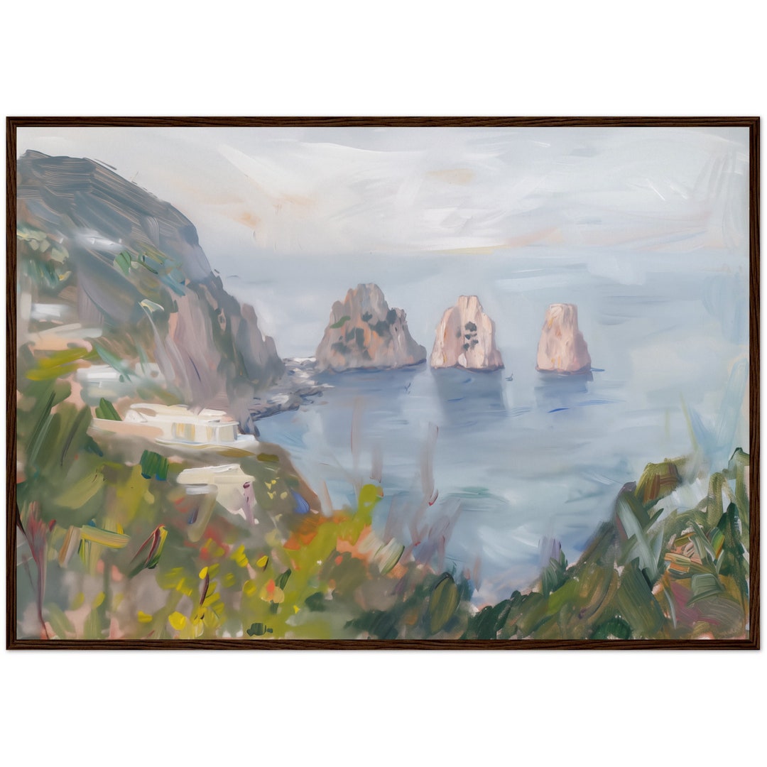Capri Oil Painting Original Art Capri Italy Art Print Seascape Painting ...