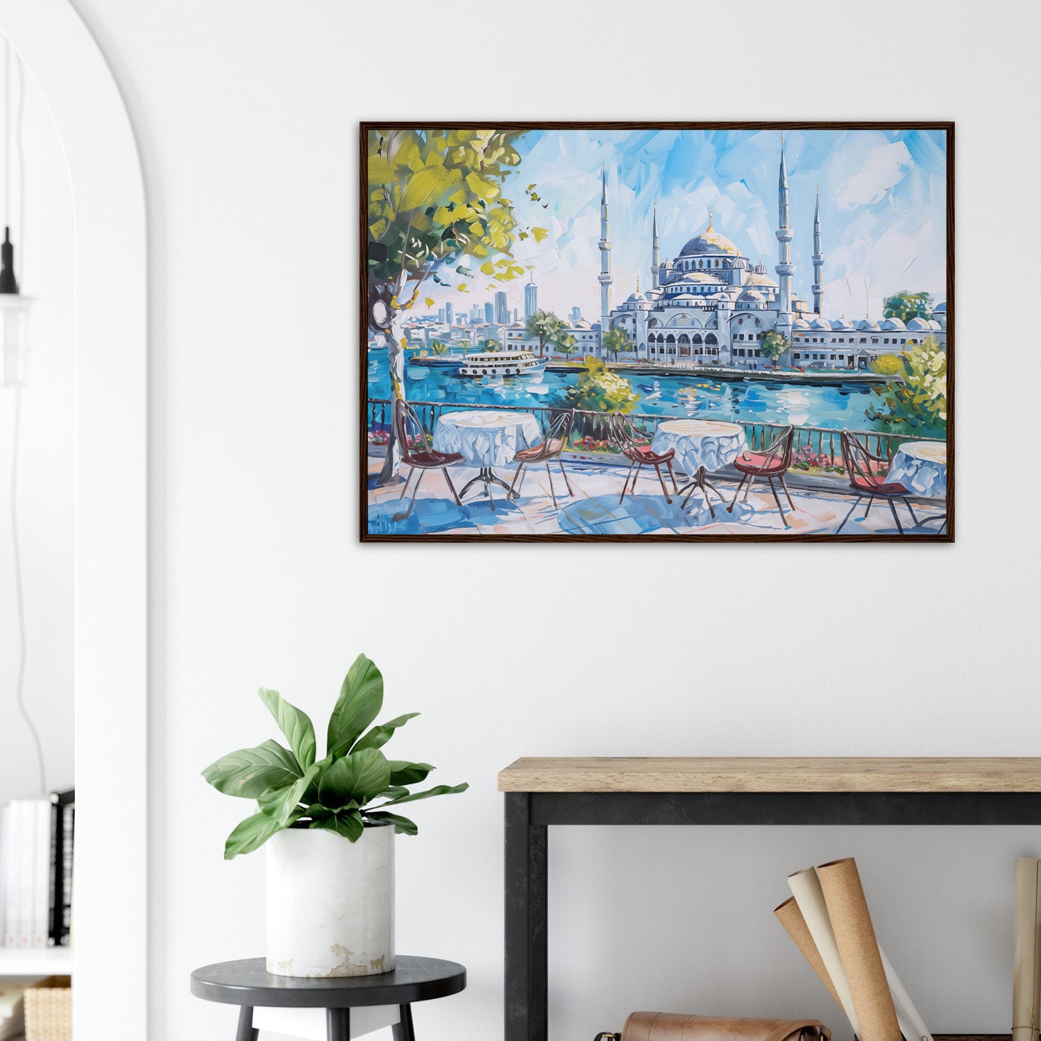 Istanbul Painting Turkey Art Print Wall Art Istanbul Blue Mosque ...