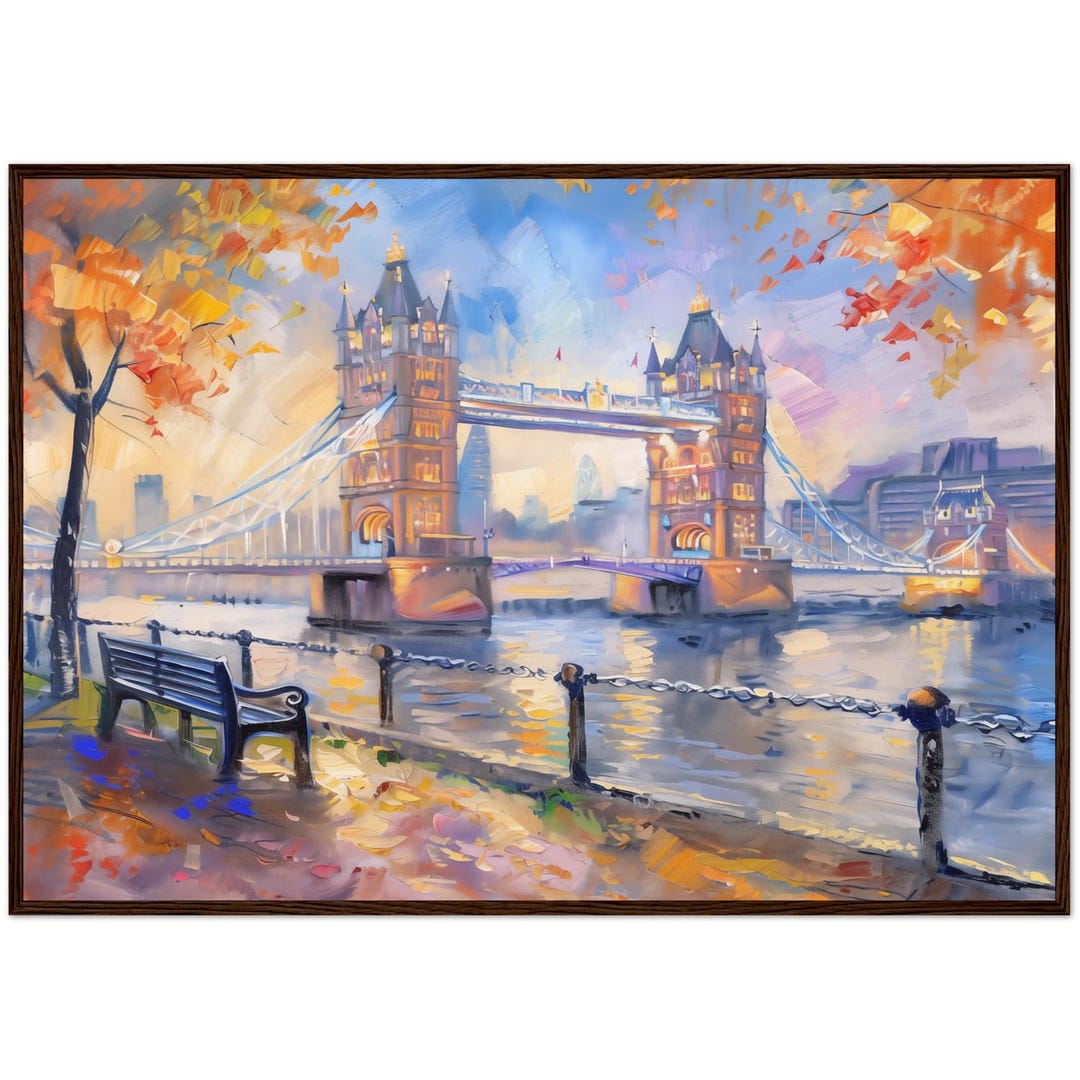 London Bridge Painting UK Travel Art Print England Painting London ...