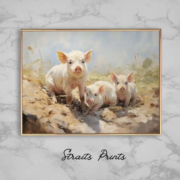 Pig Painting - Etsy