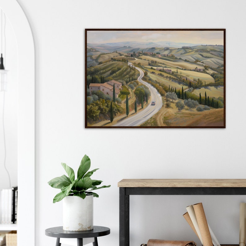 Tuscany Painting, Italy, Tuscany Landscape Print Countryside Wall Art ...