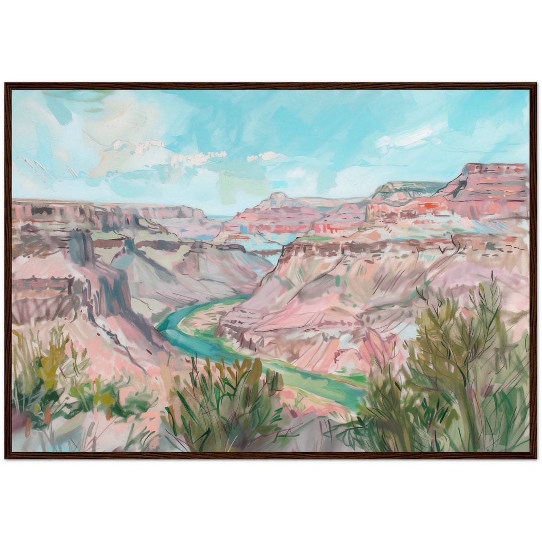 Grand Canyon Painting Arizona Art Print Western Wall Decor Colorado ...