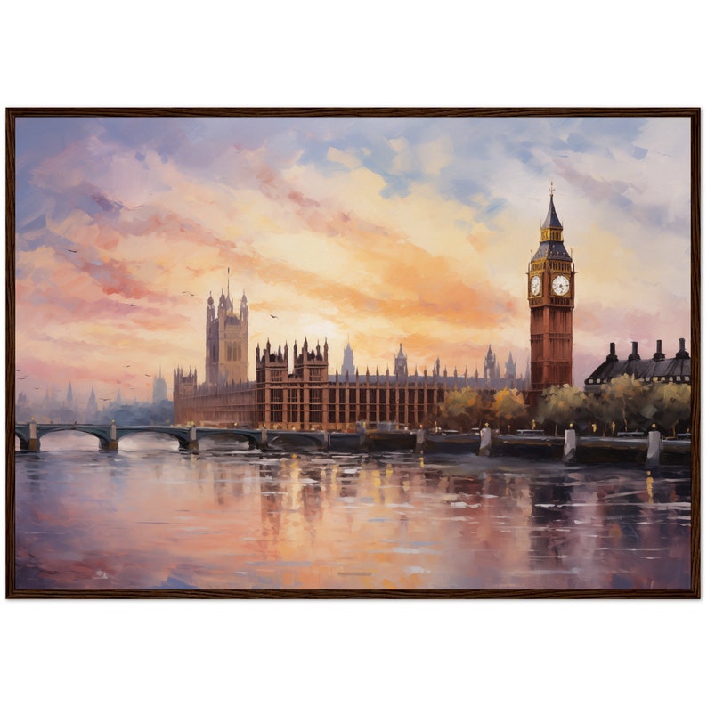 London Big Ben Painting UK Travel Art Print England Painting, London ...
