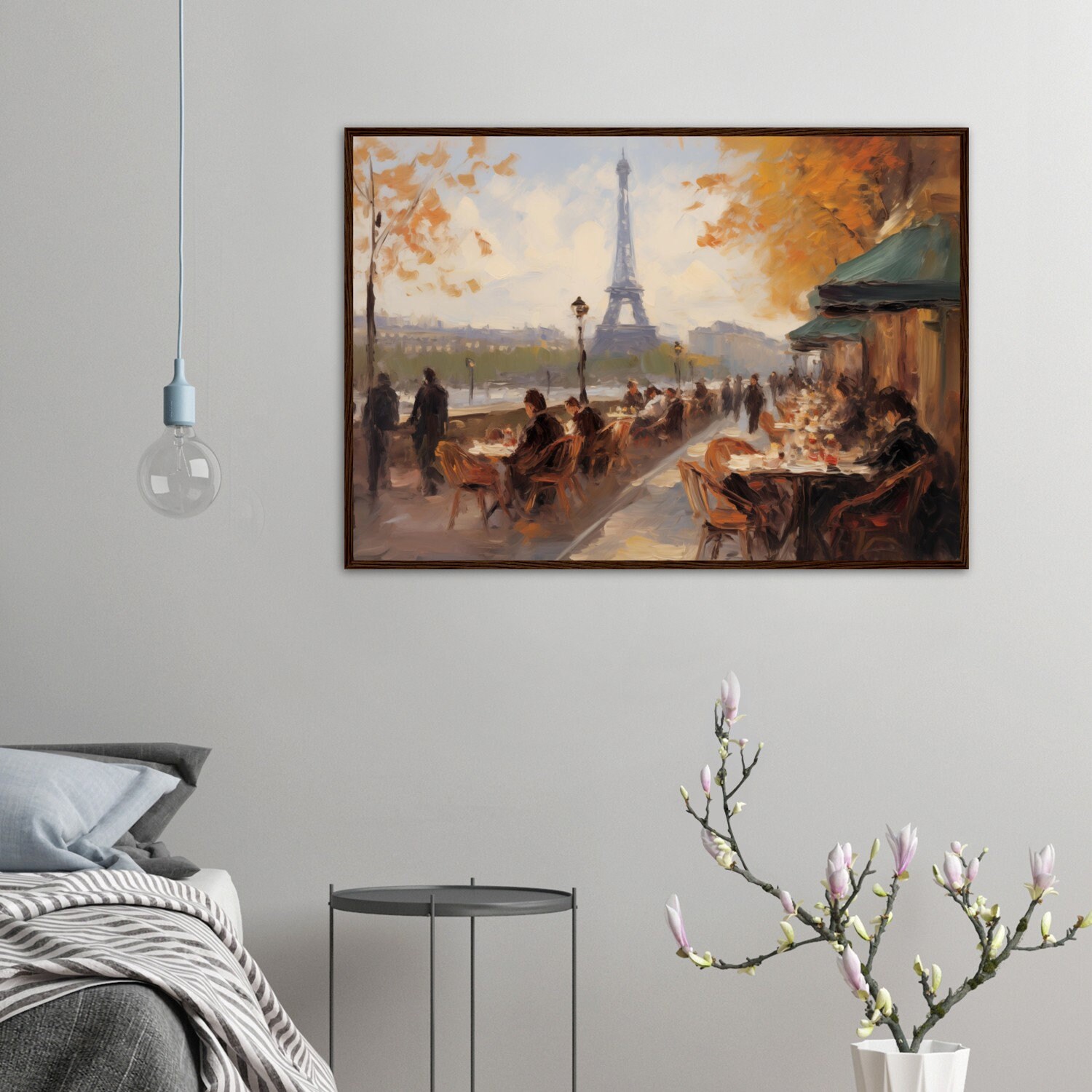 Oil Painting Paris Cafe Wall Art Painting Claude Monet Art Print Eiffel ...