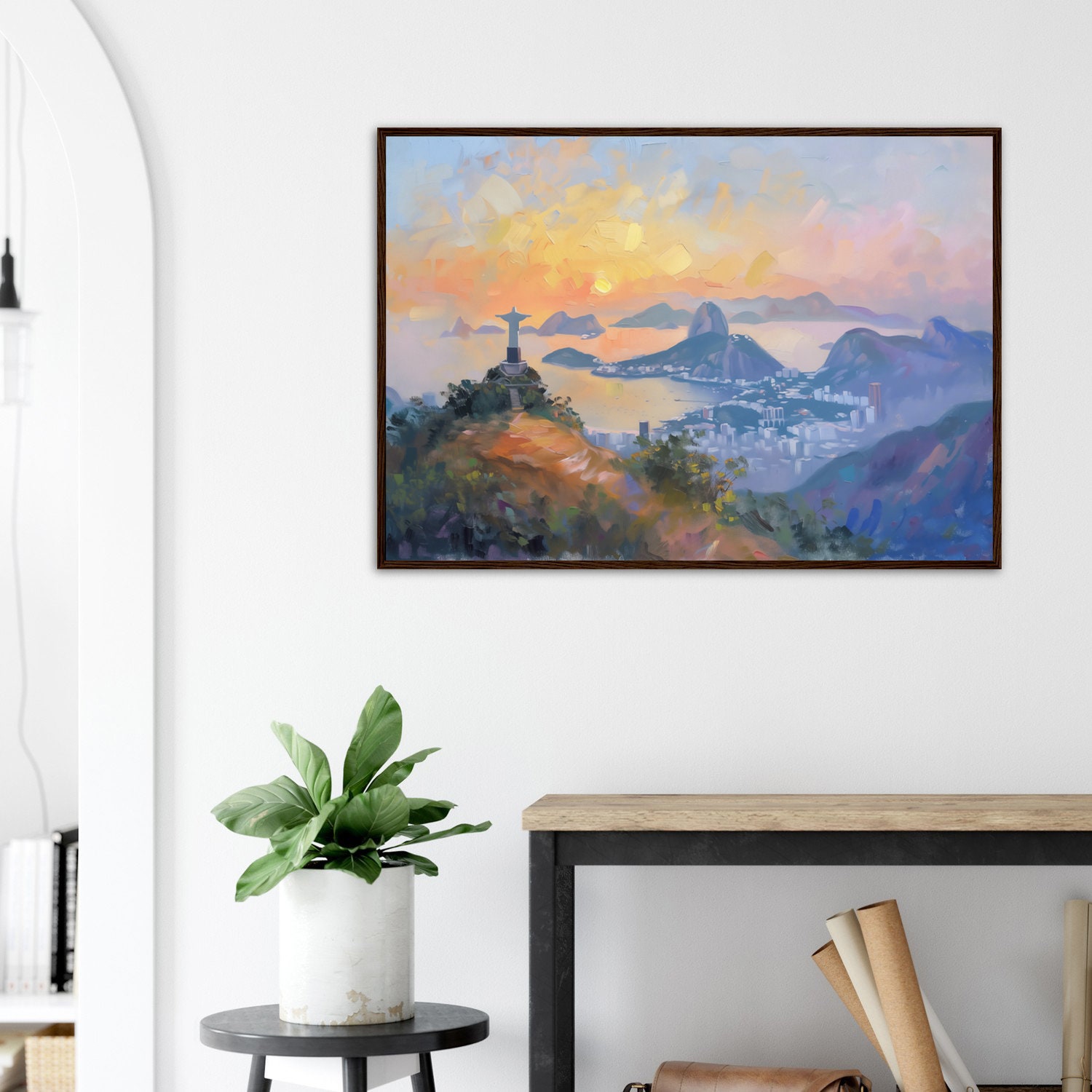 Rio De Janeiro Art Print, South America City Skyline - Brasil Art Print ...