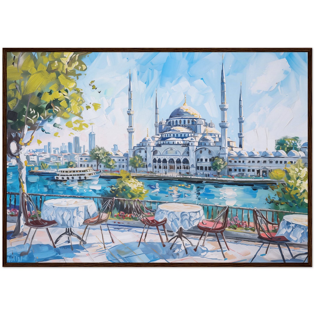 Istanbul Painting Turkey Art Print Wall Art Istanbul Blue Mosque ...