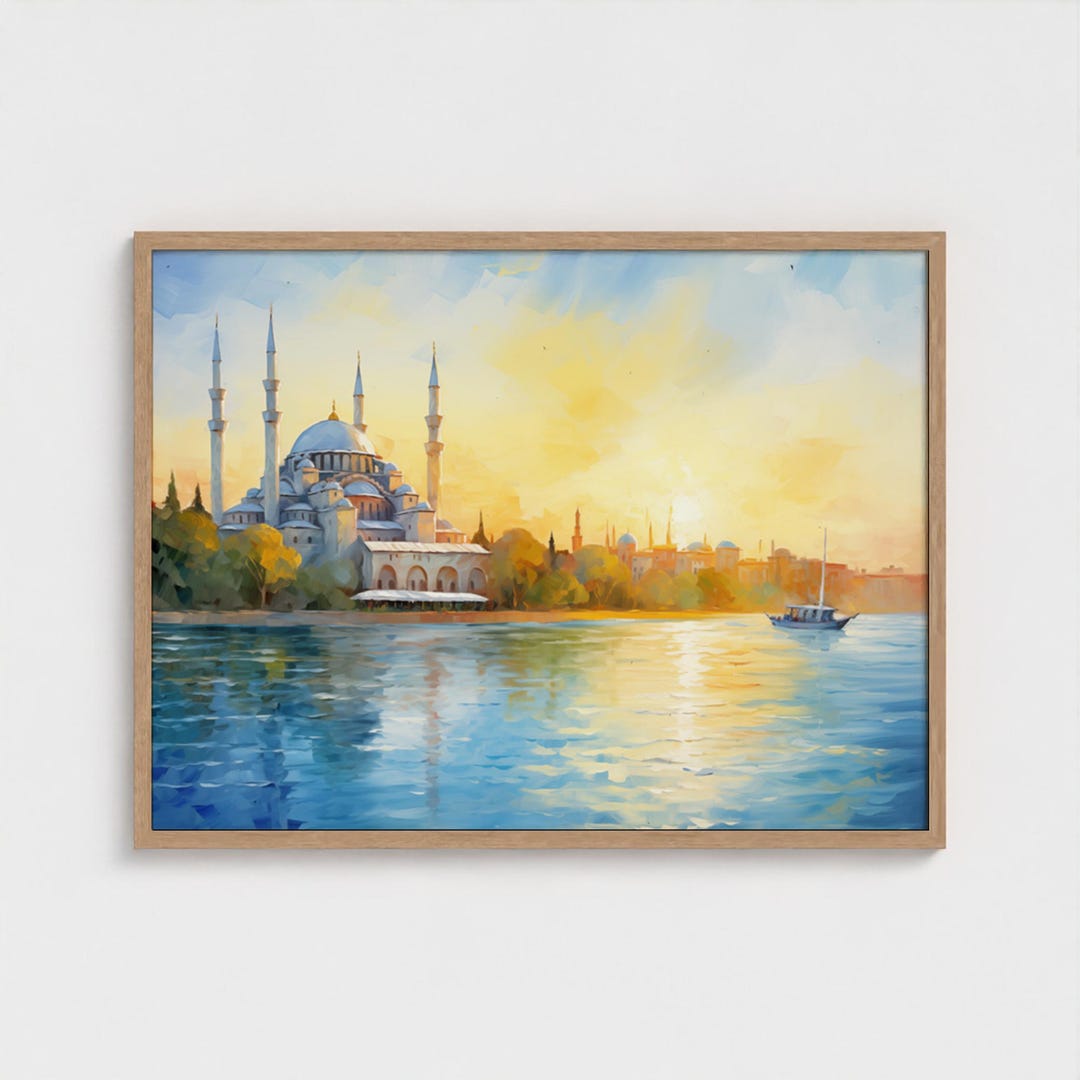 Oil Painting Istabul Wall Art Hagia Sophia Painting Famous Landmark ...