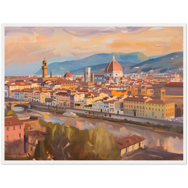 Florence Painting Italy Travel Art Print Italy Painting, Tuscan City ...