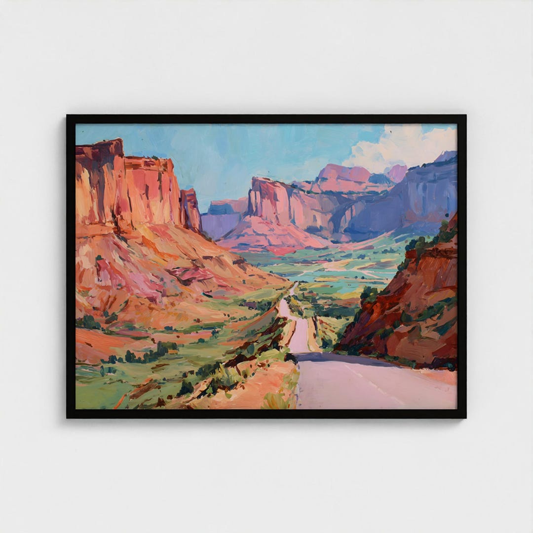 Utah Potash Road Moab Painting Art Print Utah Scenic Drive Wall Decor ...