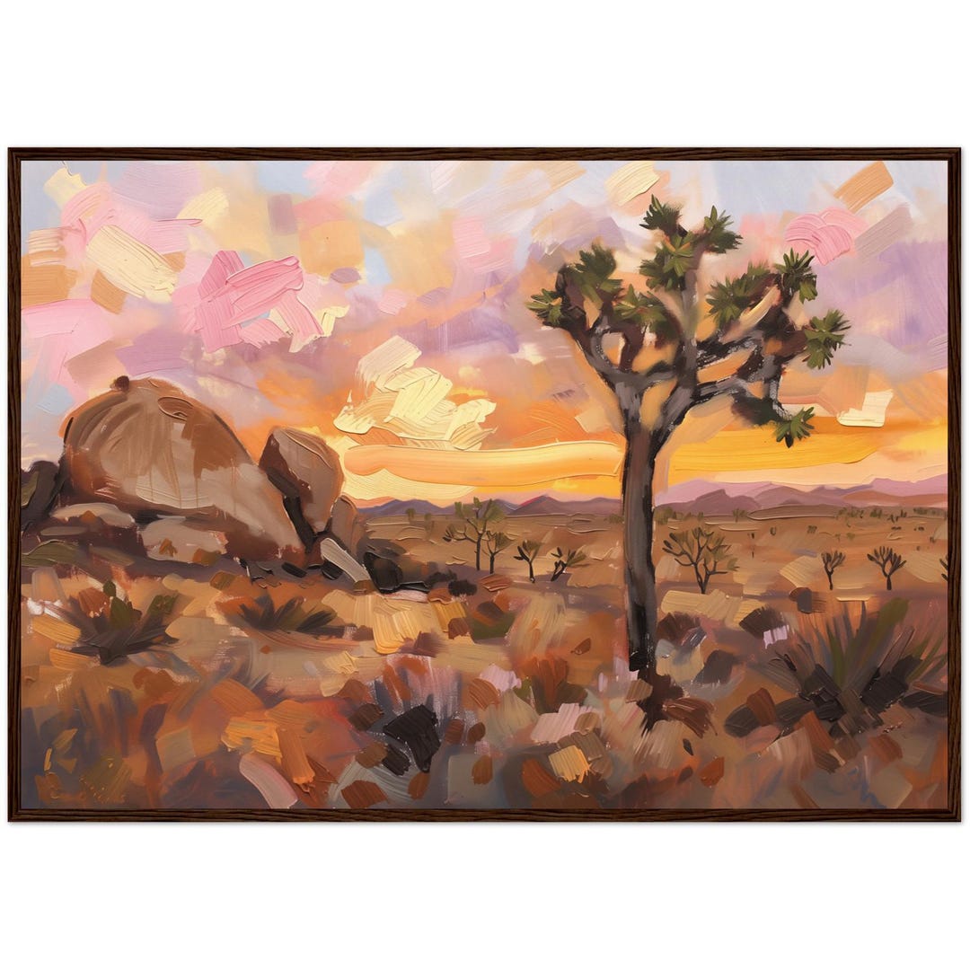 Joshua Tree National Park Oil Painting California Desert Landscape ...