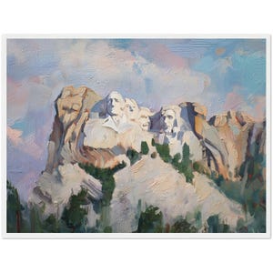 Mount Rushmore National Memorial Painting Mt Rushmore Art Print USA ...