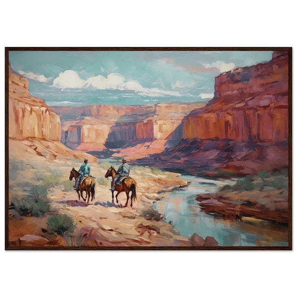 Western Cowboy Oil Painting - Etsy