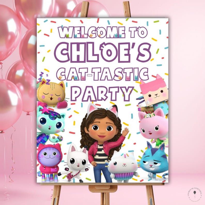 Gabbys Dollhouse Welcome Sign, Digital Gabby Dollhouse Sign, Printable ...