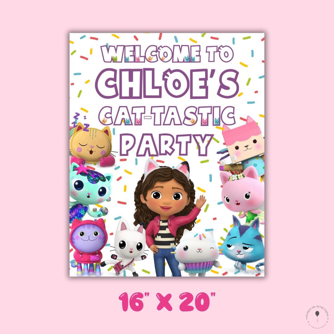 Gabbys Dollhouse Welcome Sign | Party Banner | Digital Download | GD1 ...
