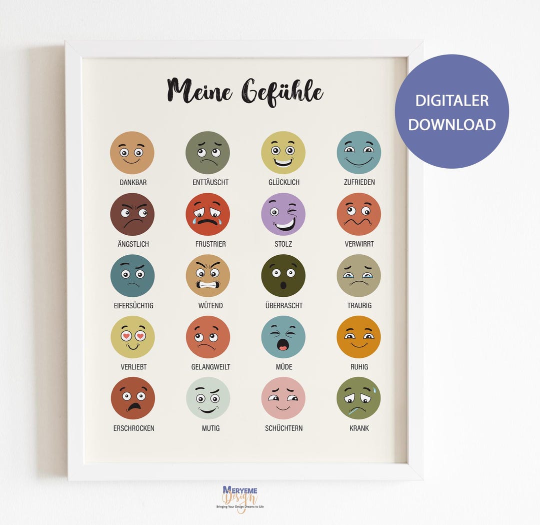 20 Feelings Posters for Children Understanding and Expressing Emotions ...