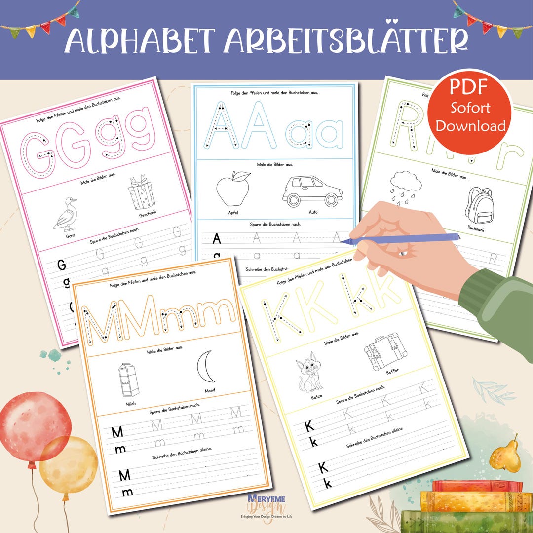 ABC Worksheets German | Letter Tracing for Children | Preschool ...