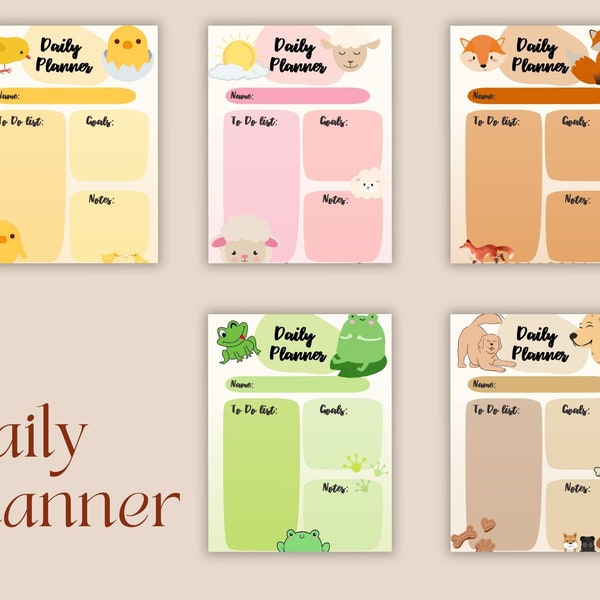 Cute Animal Planner - Etsy