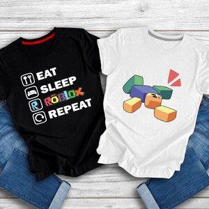 Eat Sleep Roblox Repeat Shirt, Roblox Pieces Shirt, Roblox Shirt ...