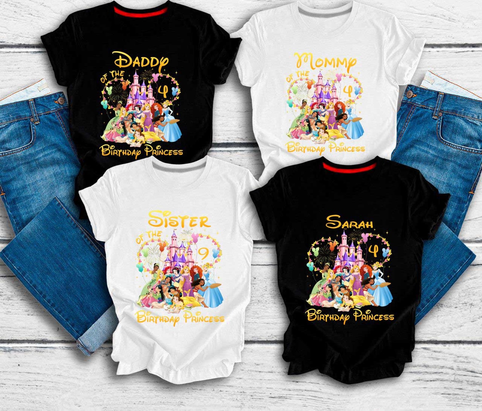 Disney Princess Birthday Shirt Girl Birthday Shirt Birthday - Etsy