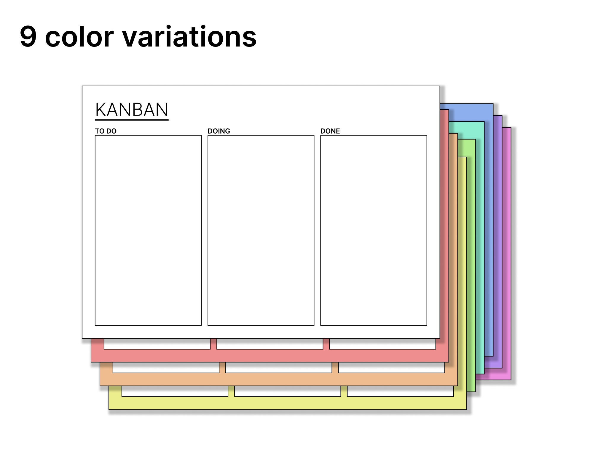Kanban Board Printable / A3 / Task Board / Productivity Board / Productivity Printable / Task ...