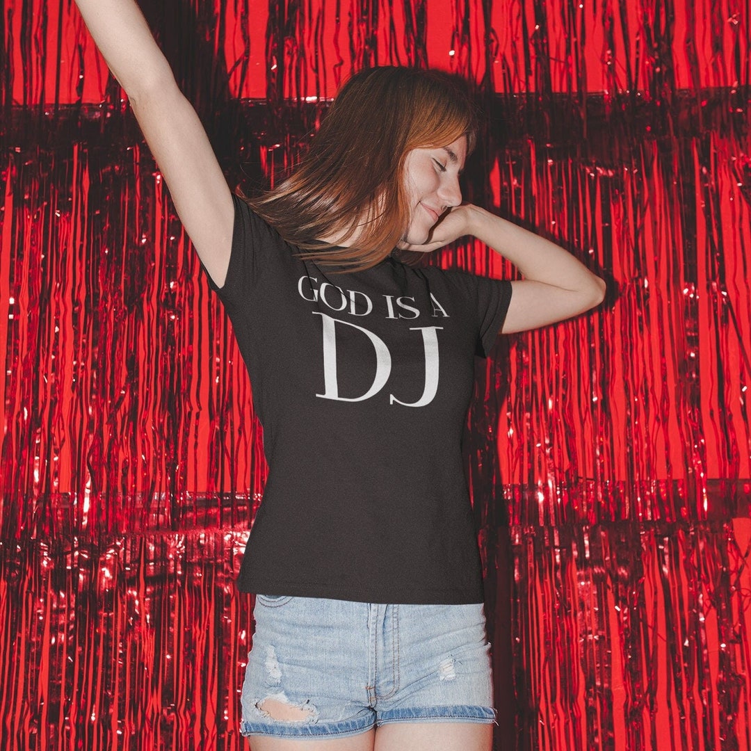 Retro DJ Tee, God is A DJ Shirt, Street-wear Style, Music Lover Top ...