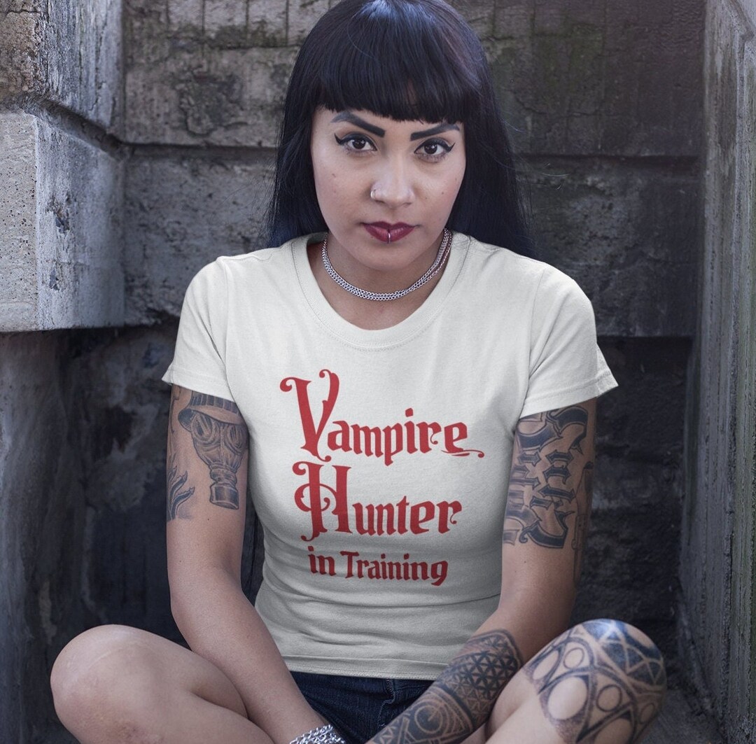 Creepy Cool Vampire Hunter Graphic Tee, Halloween Shirt, Vampires T ...