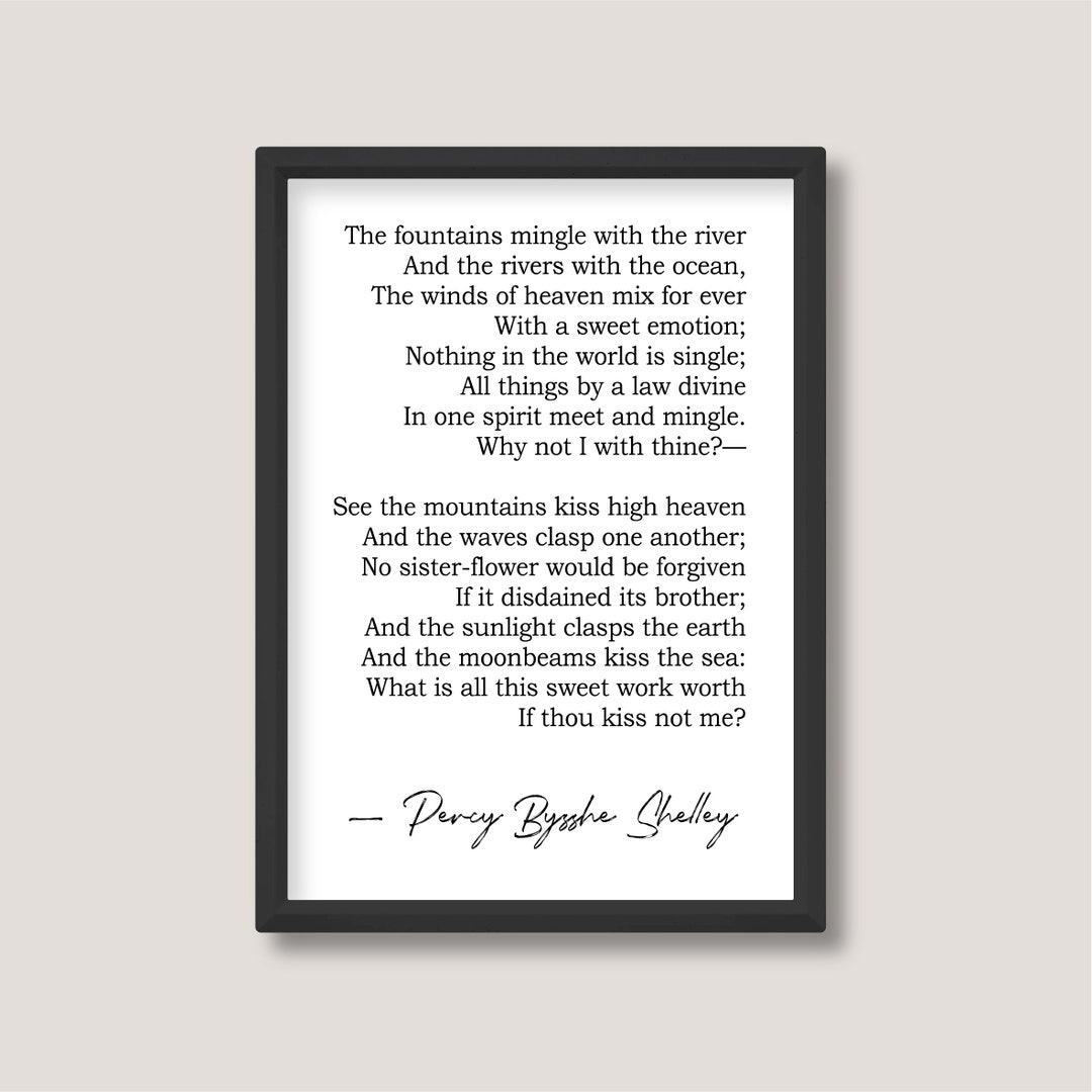Love’s Philosophy by Percy Bysshe Shelley | Poem Literacy Literature ...