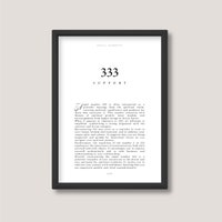 333 Angel Numbers Poster Night - Etsy