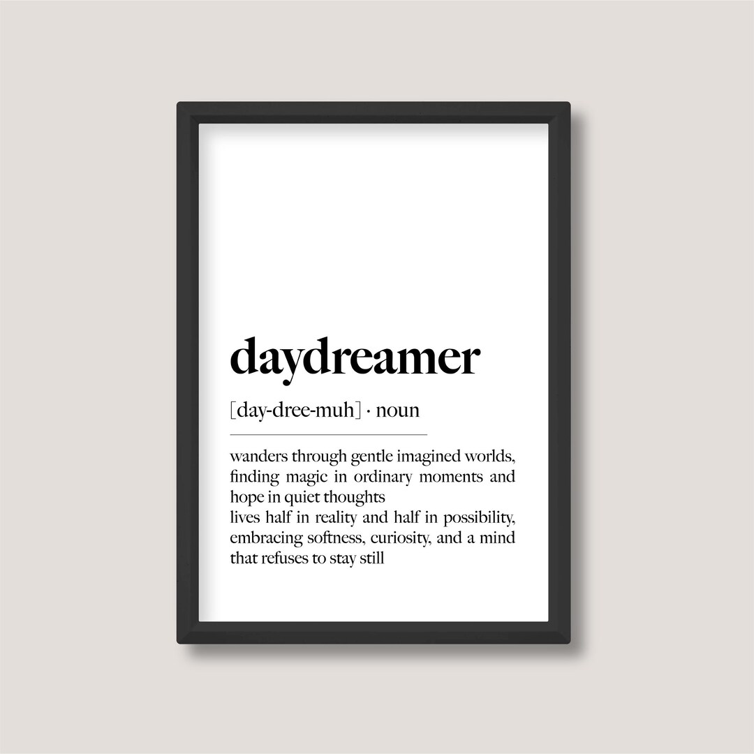 Daydreamer | Definition Print | Minimalist Black and White Wall Art ...